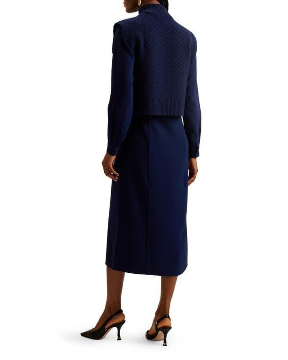 Ted Baker Elsiiey Layered Look Long Sleeve Shirtdress – TatteredTrading